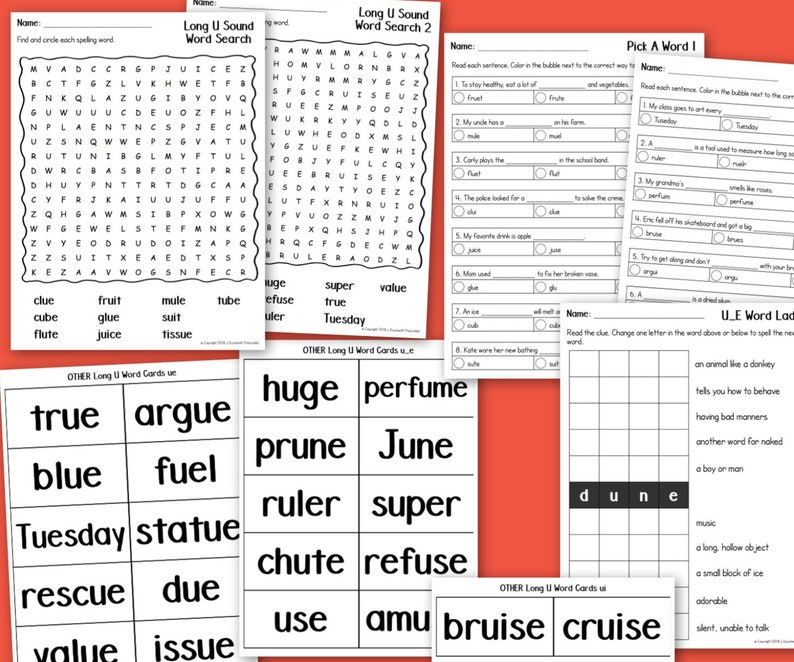 Long Vowels Printable Phonics Worksheets Vowel Teams Silent E 1st 2nd ...