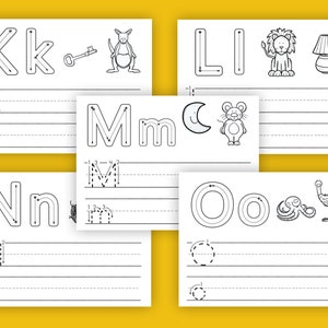 ABC Alphabet Letter Formation Worksheets Handwriting Tracing Learn to ...