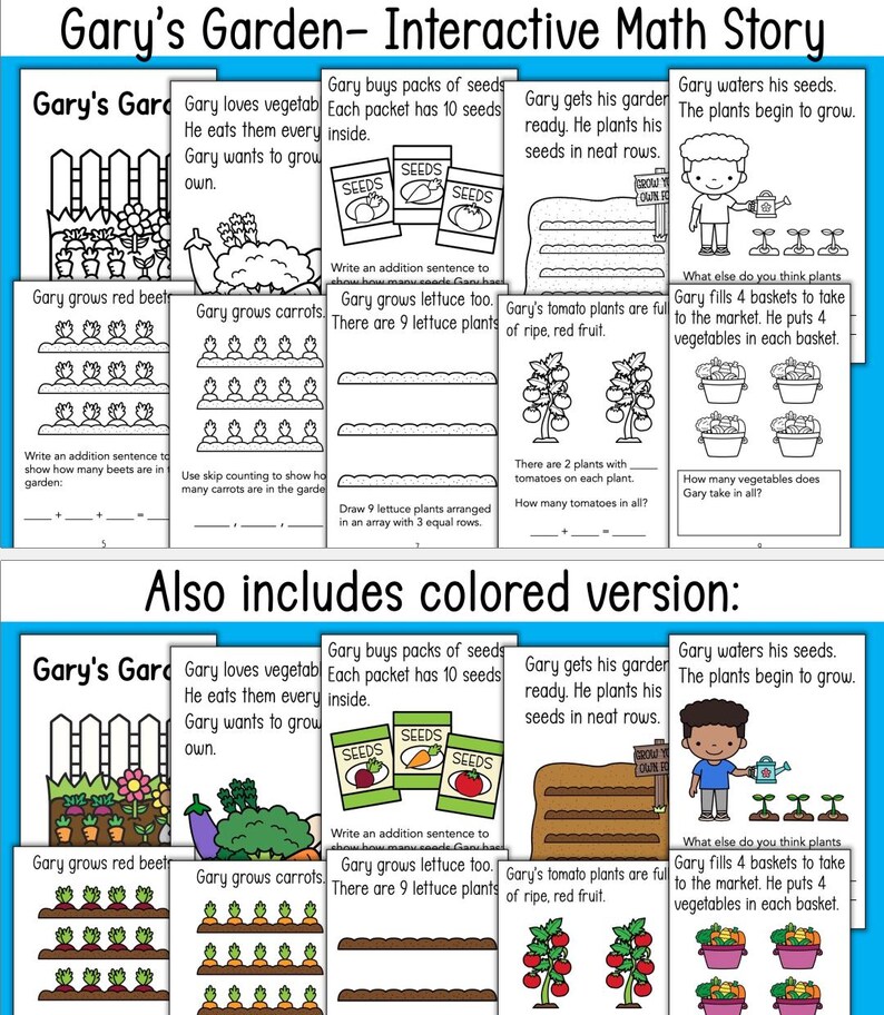 Math Stories Interactive Booklets 2nd Grade Homeschool Printable ...