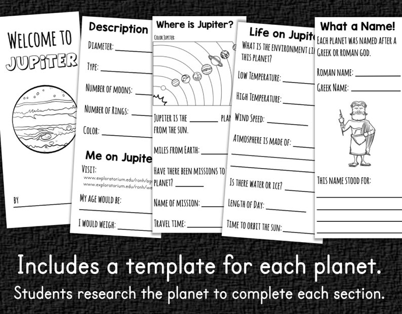 Space Solar System Planets Research Science Activity Travel Brochure ...