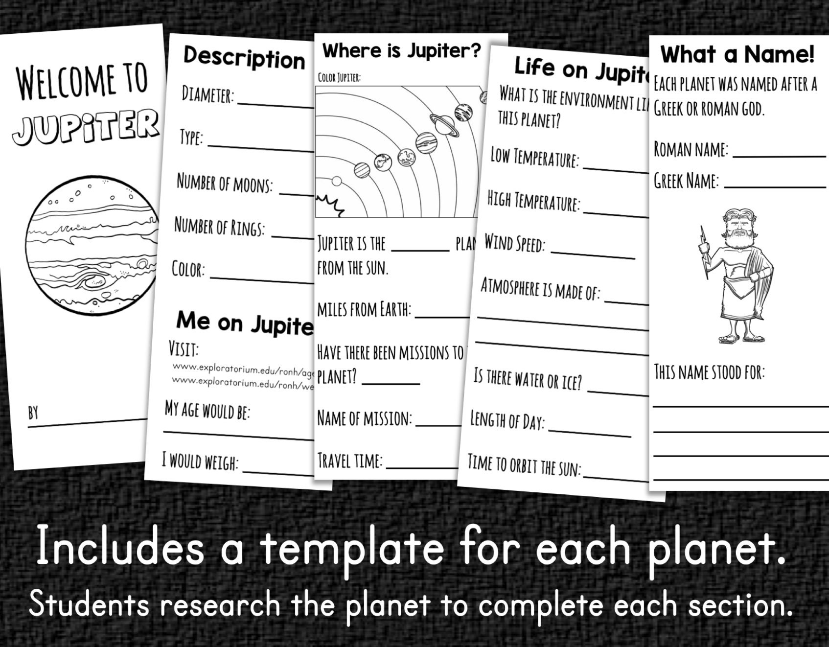 Space Solar System Planets Research Science Activity Travel Brochure ...