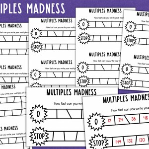Multiplication Worksheets Fact Fluency Practice Timed Drills 3rd Grade ...