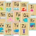 Printable BEACH Theme ABC Alphabet Posters Letters A to Z Classroom ...