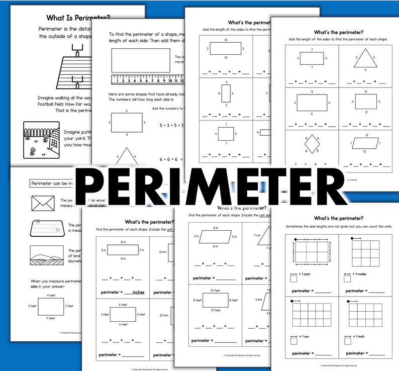 Grade 3 Math Area and Perimeter Worksheets Learn at Home Homeschool ...