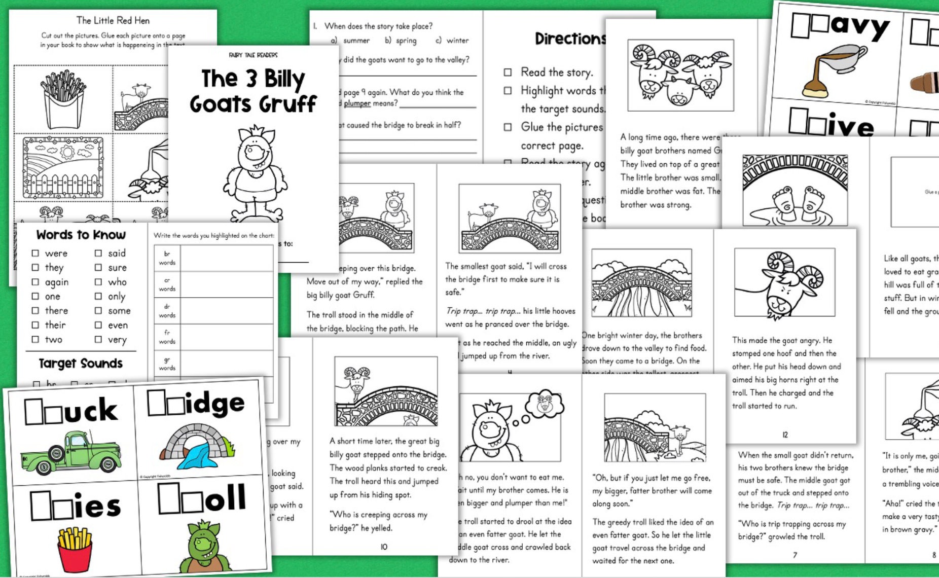 FAIRY TALES Decodable Readers Printable Books & Phonics Skills ...