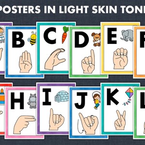 American Sign Language Alphabet Posters and Matching Cards ASL ...