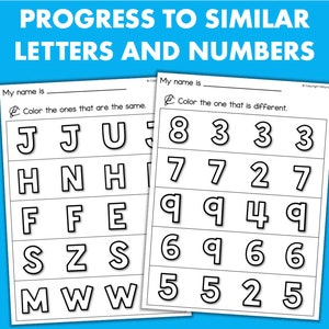 Same and Different Printable Worksheets Visual Discrimination Shapes ...