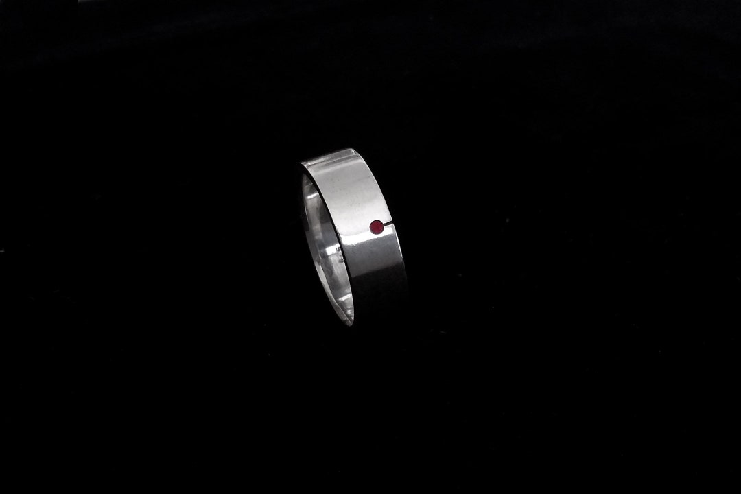 Ring signum Red Symbol, Silver With Enamel Handmade, Jewellery ...