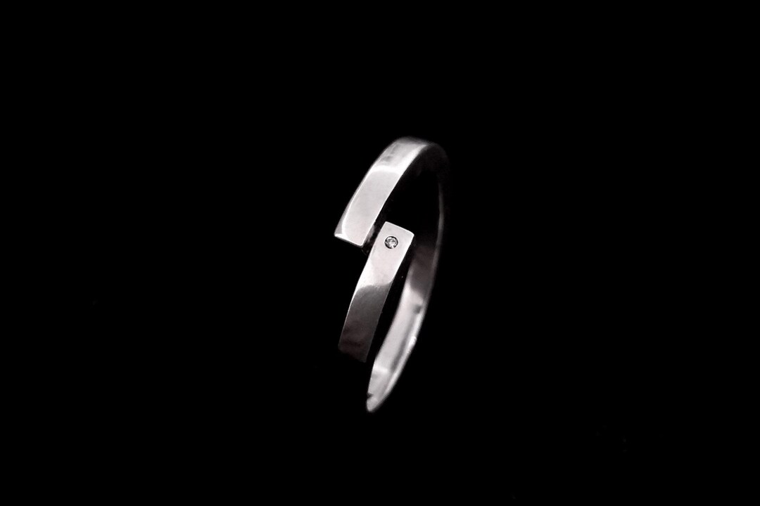 Twisted Ring einstein Handmade, Silver With Diamond. Jewelry ...