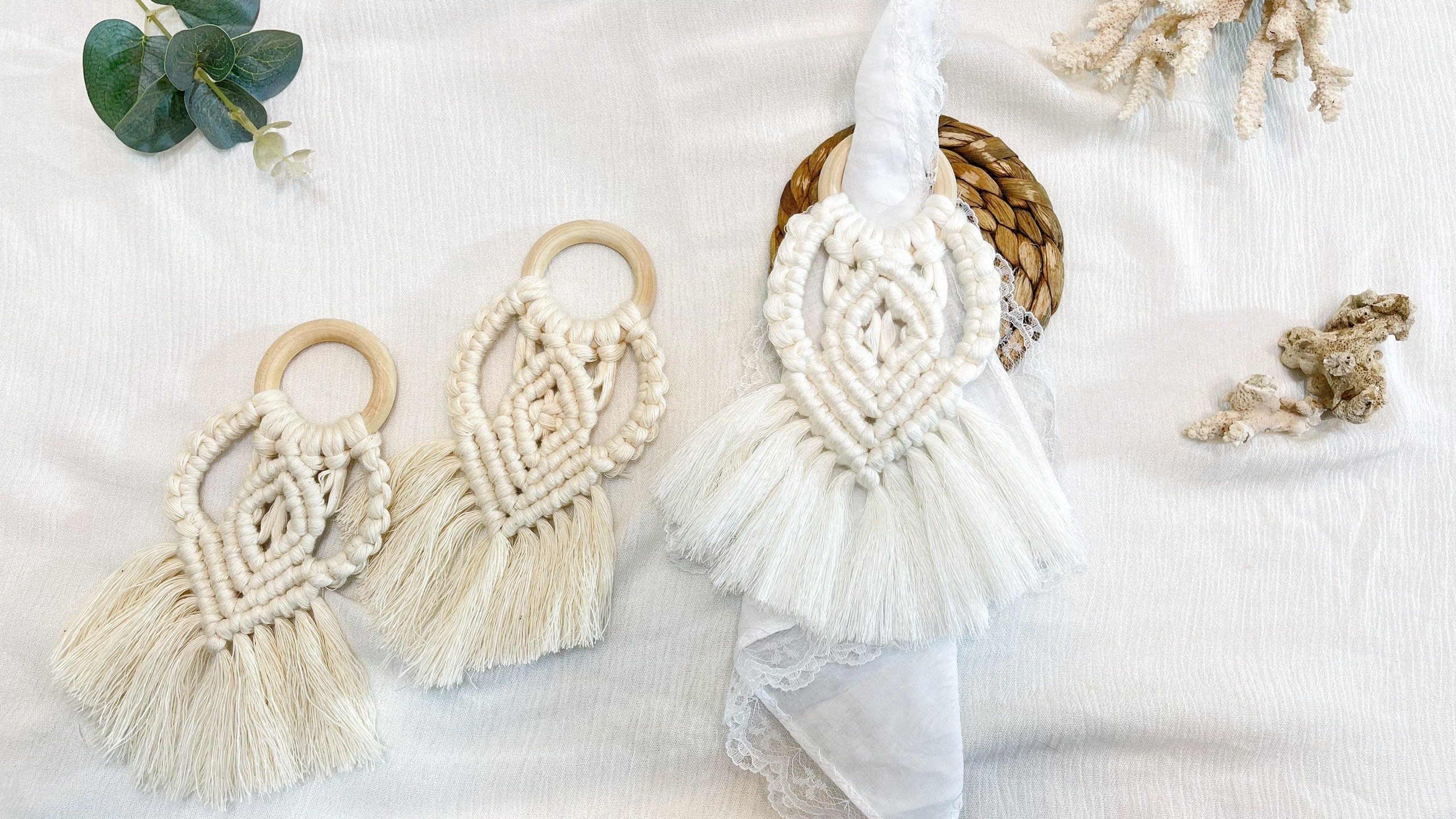 Macrame Napkin Rings - Boho and Romantic Tableware - Personalized ...