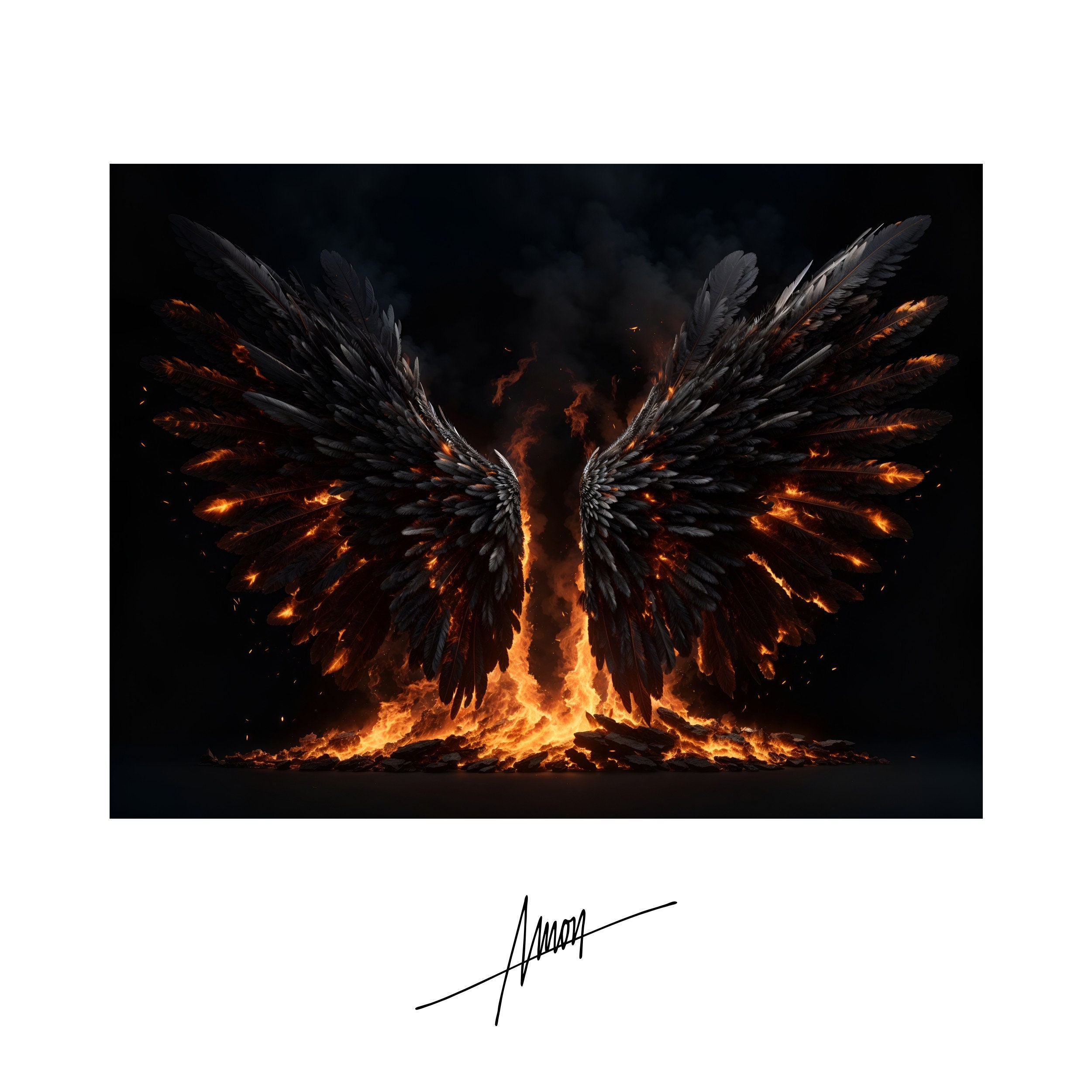 Angel Wings Burning Wings Fire Smoke Fire Angel Smoke Angel Night ...