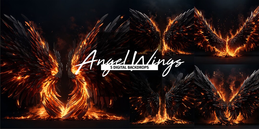 Angel Wings Burning Wings Fire Smoke Fire Angel Smoke Angel Night ...