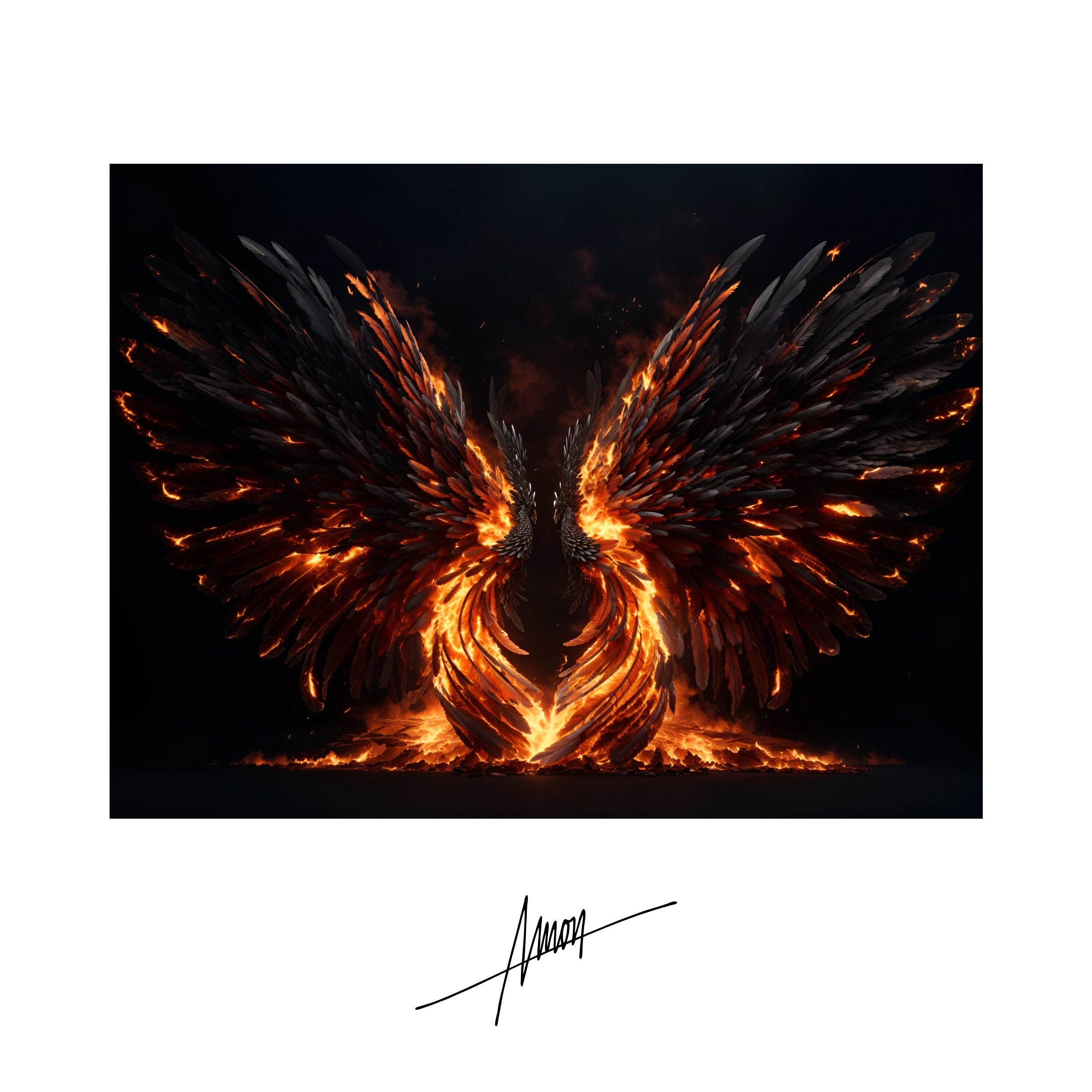 Angel Wings Burning Wings Fire Smoke Fire Angel Smoke Angel - Etsy