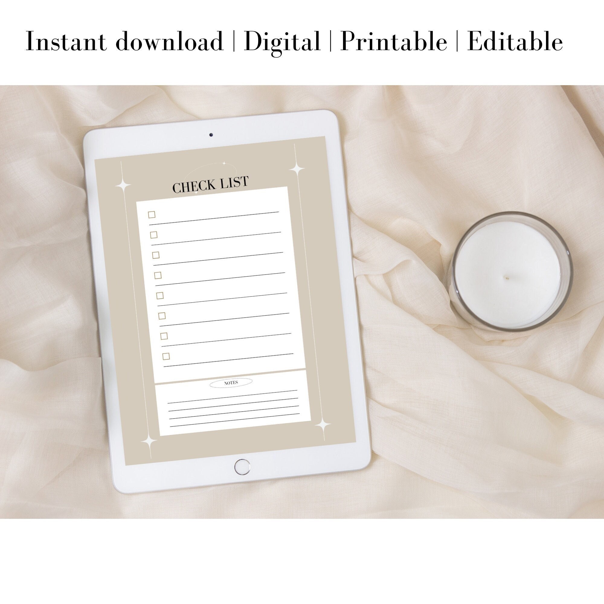 Check List | Minimal Check List | Digital Check List | Printable Check ...