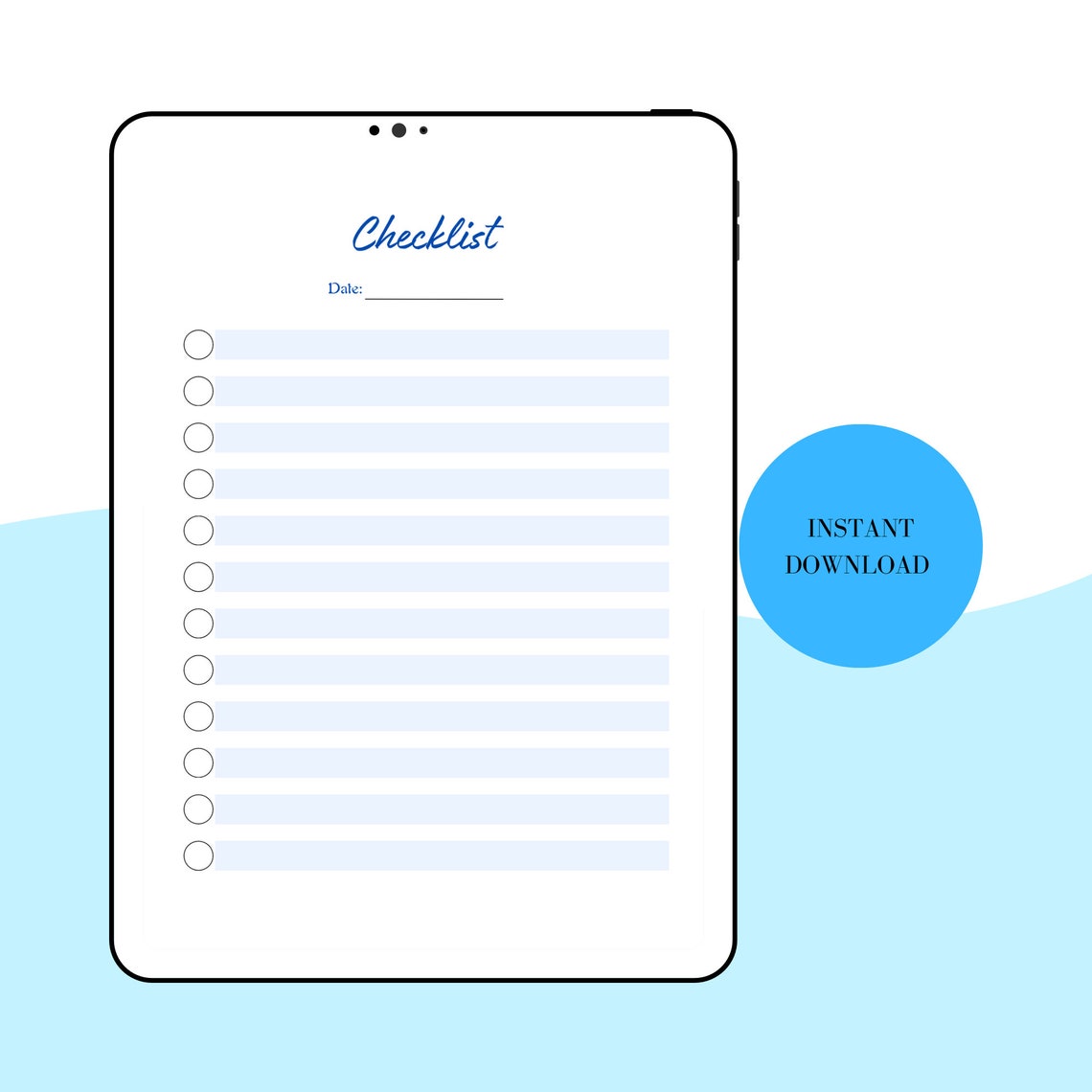 Simple Checklist | Digital Checklist | Printable Checklist | Editable ...
