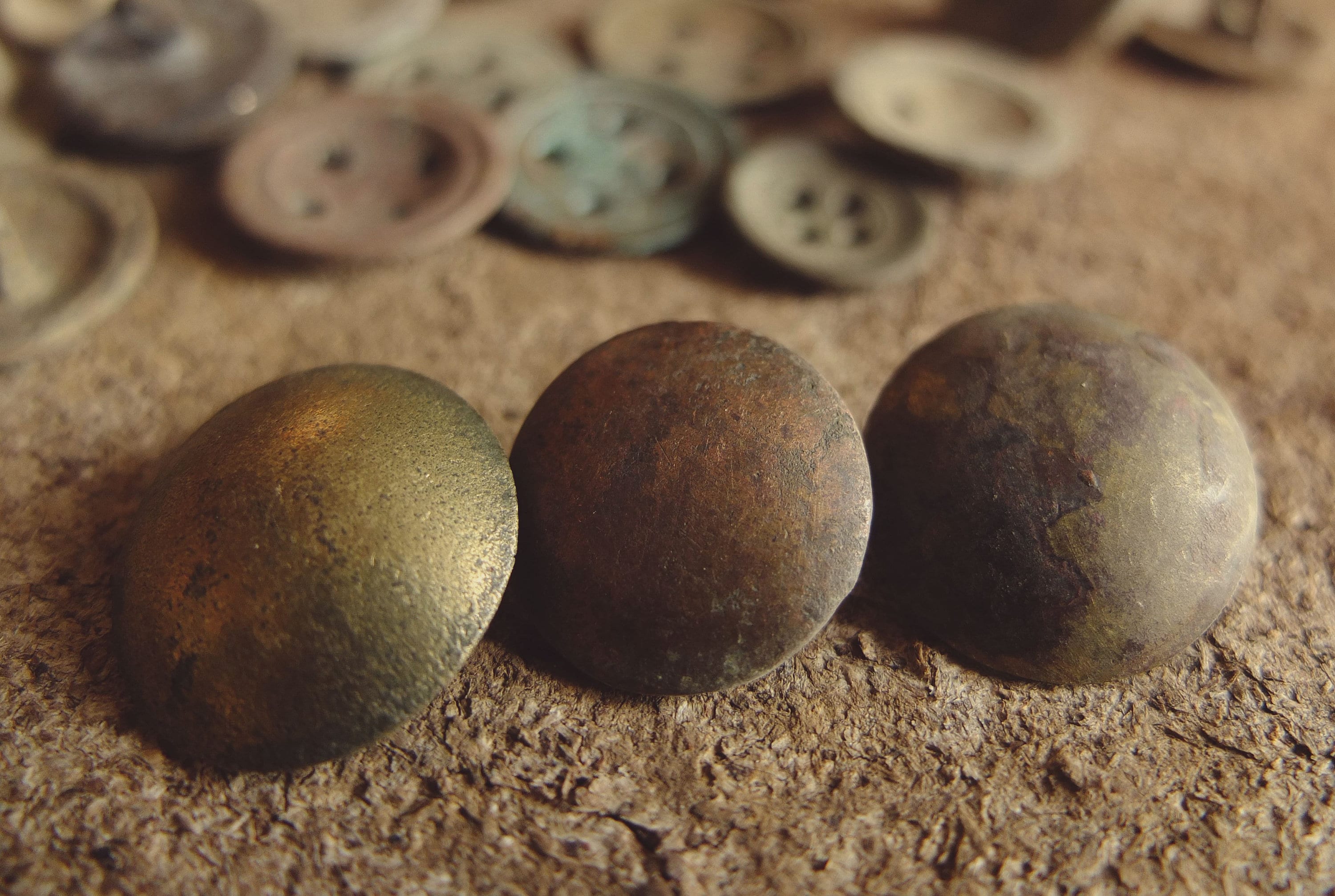 Antique Bronze Buttons Vintage Metal Buttons Old Plain Brass - Etsy