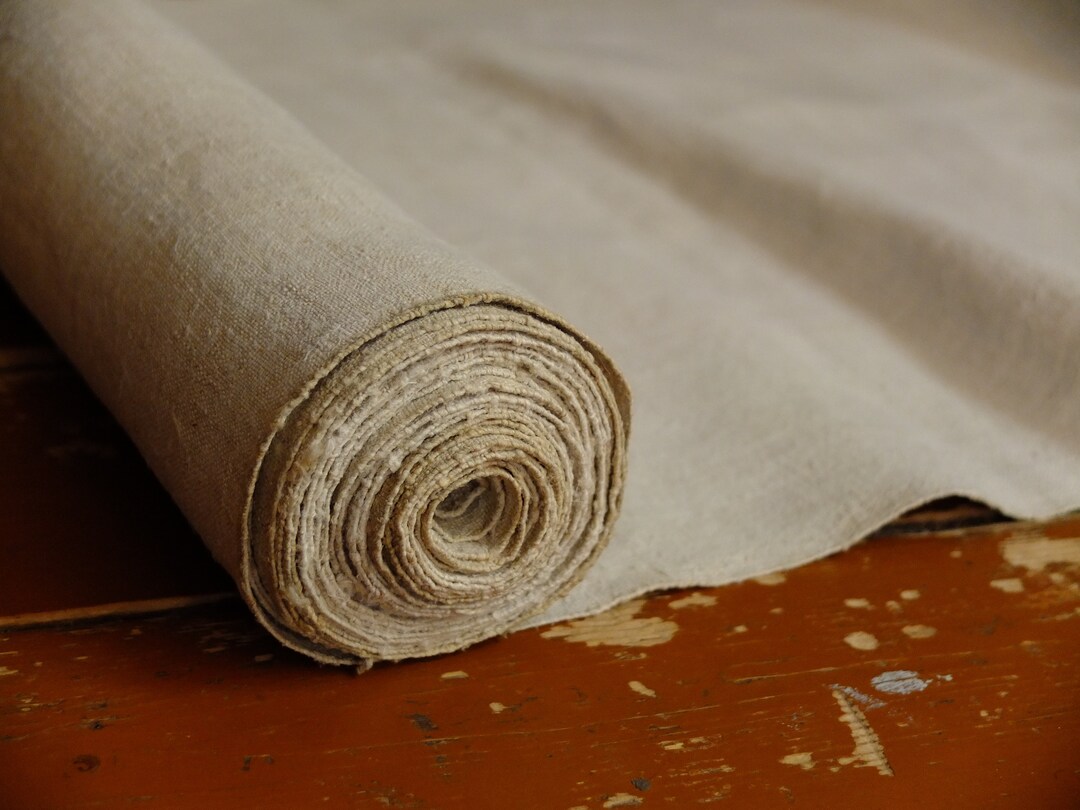 6.34yds/18.1 Organic Pure Hemp Material, Organic Hemp Linen, Handwoven ...