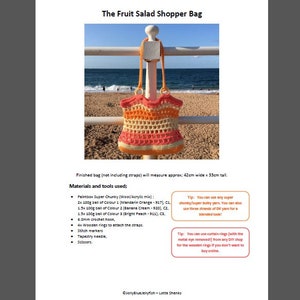 Crochet Pattern: Fruit Salad Shopper Bag - Etsy