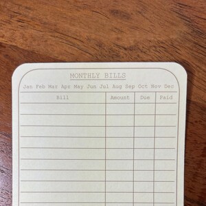 Mini Bills Trackers V3, Bullet Journal, Planner Stickers, 6 Stickers - Etsy
