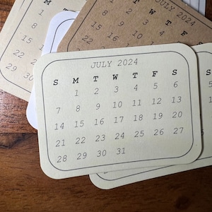 Mini 2024 Calendar Stickers Bullet Journal Planner Stickers - Etsy