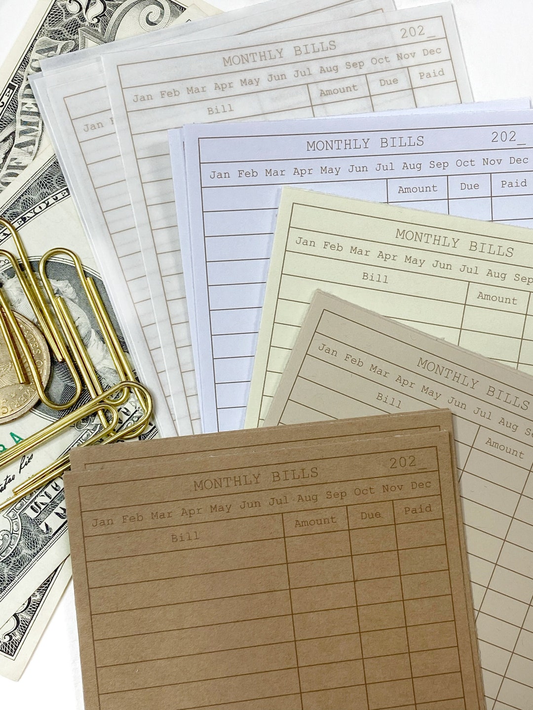 Mini Bills Trackers V2, Bullet Journal, Planner Stickers - Etsy