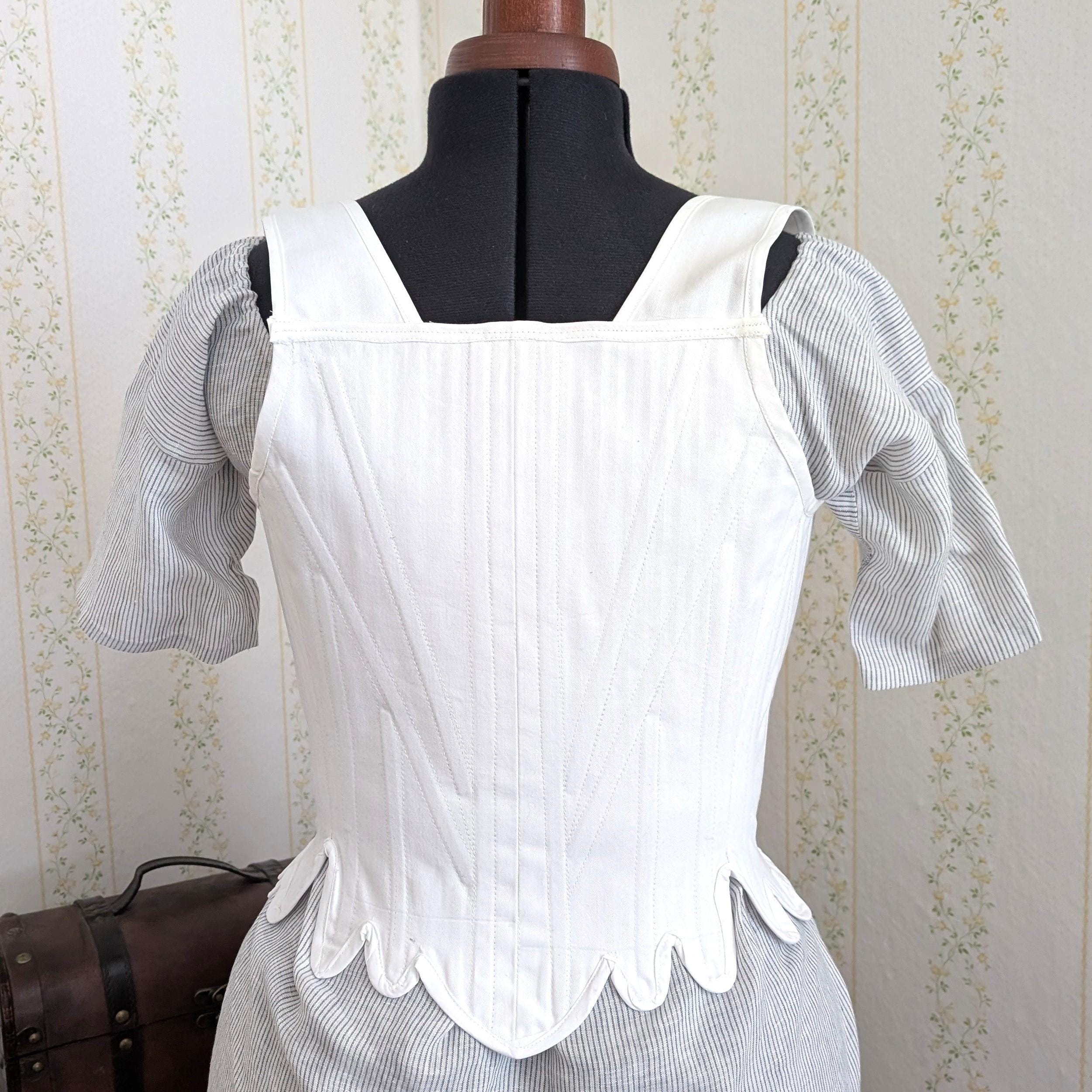 Custom-made Rococo Corset, 18th Century, Stays, Coutil Front Closure - Etsy