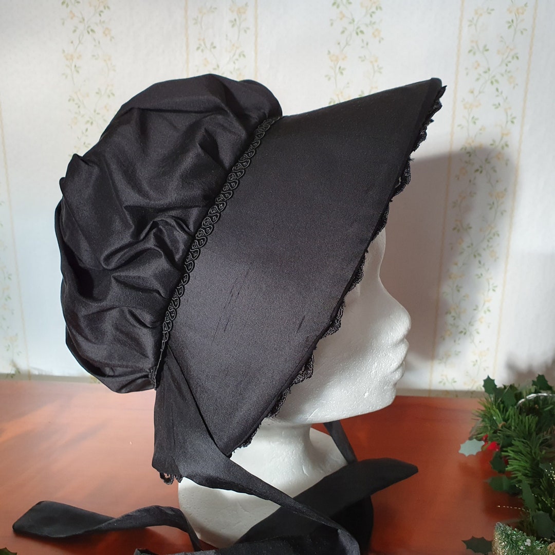Schute Black Mourning Hood in the Style of the 19th Century - Etsy