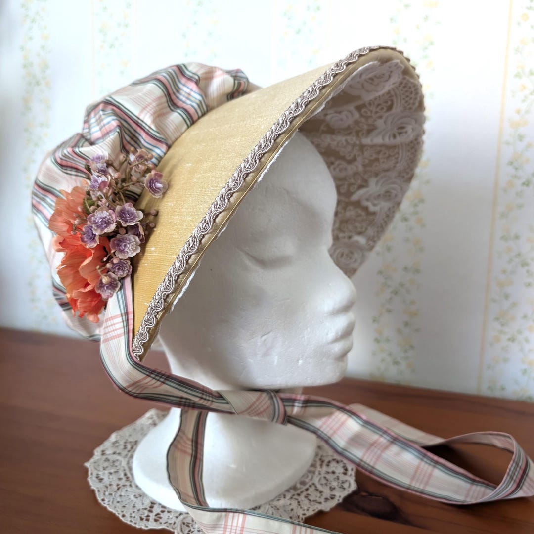 Schute or Bridal Bonnet in the Style of the 19th Century Regencybonnet ...