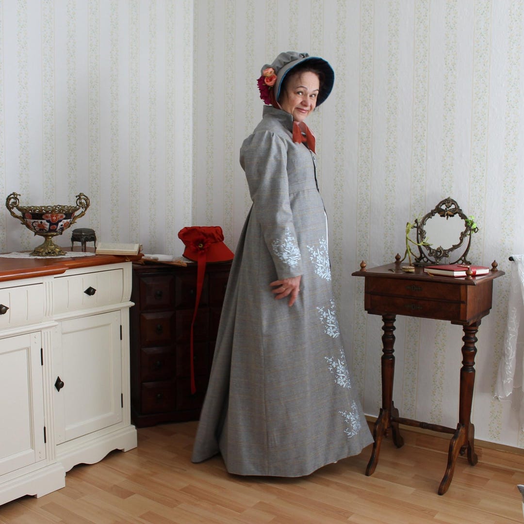 Redingote Regency Empire Wool or Wool Blend Embroidered - Etsy