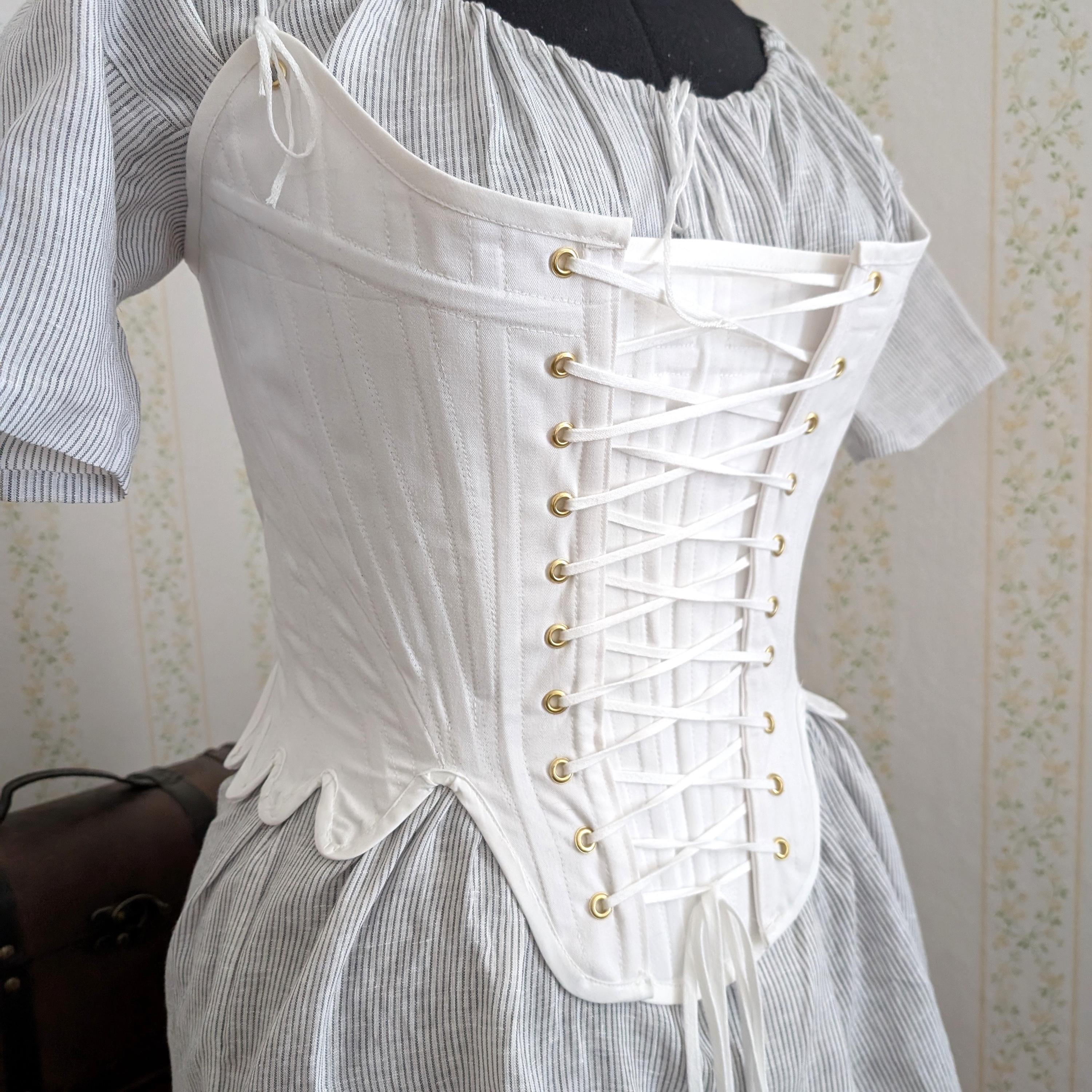 Custom-made Rococo Corset, 18th Century, Stays, Coutil Front Closure - Etsy