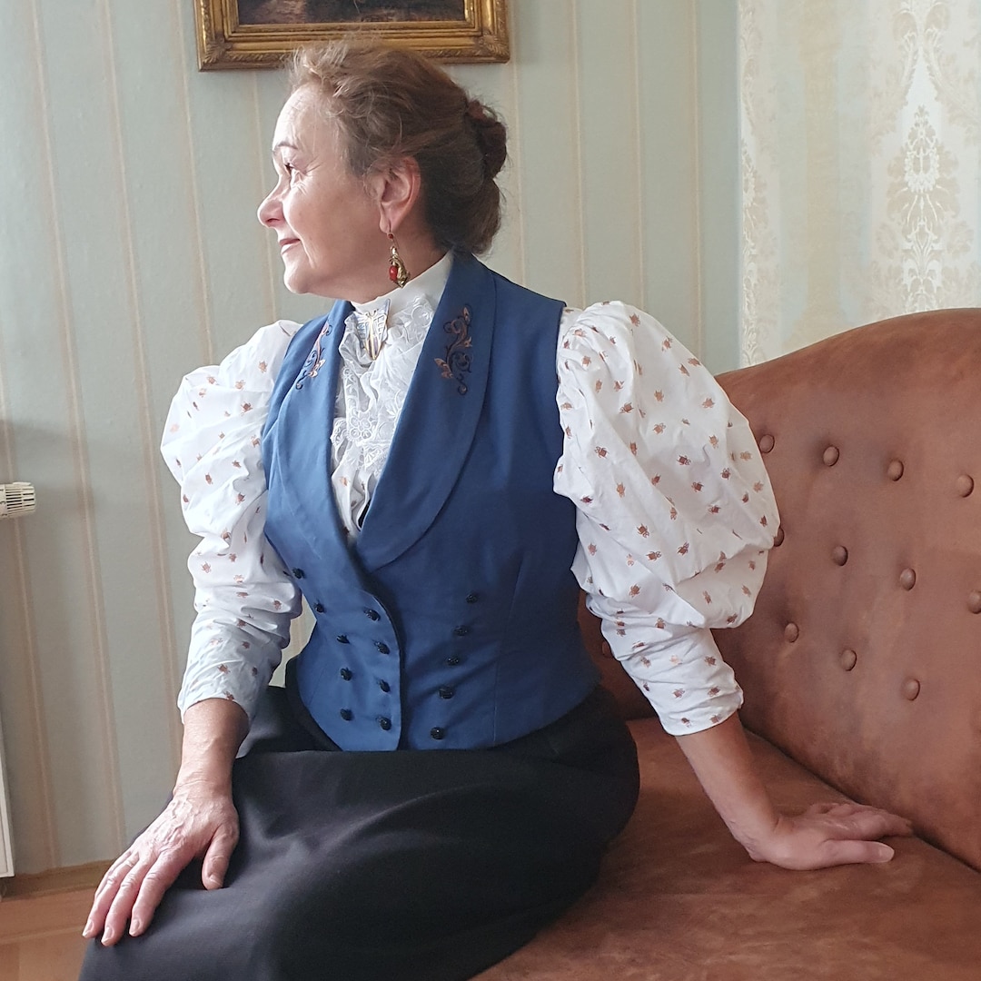 Three-breasted Vest for the Belle Epoch Outfit in Various Colors - Etsy