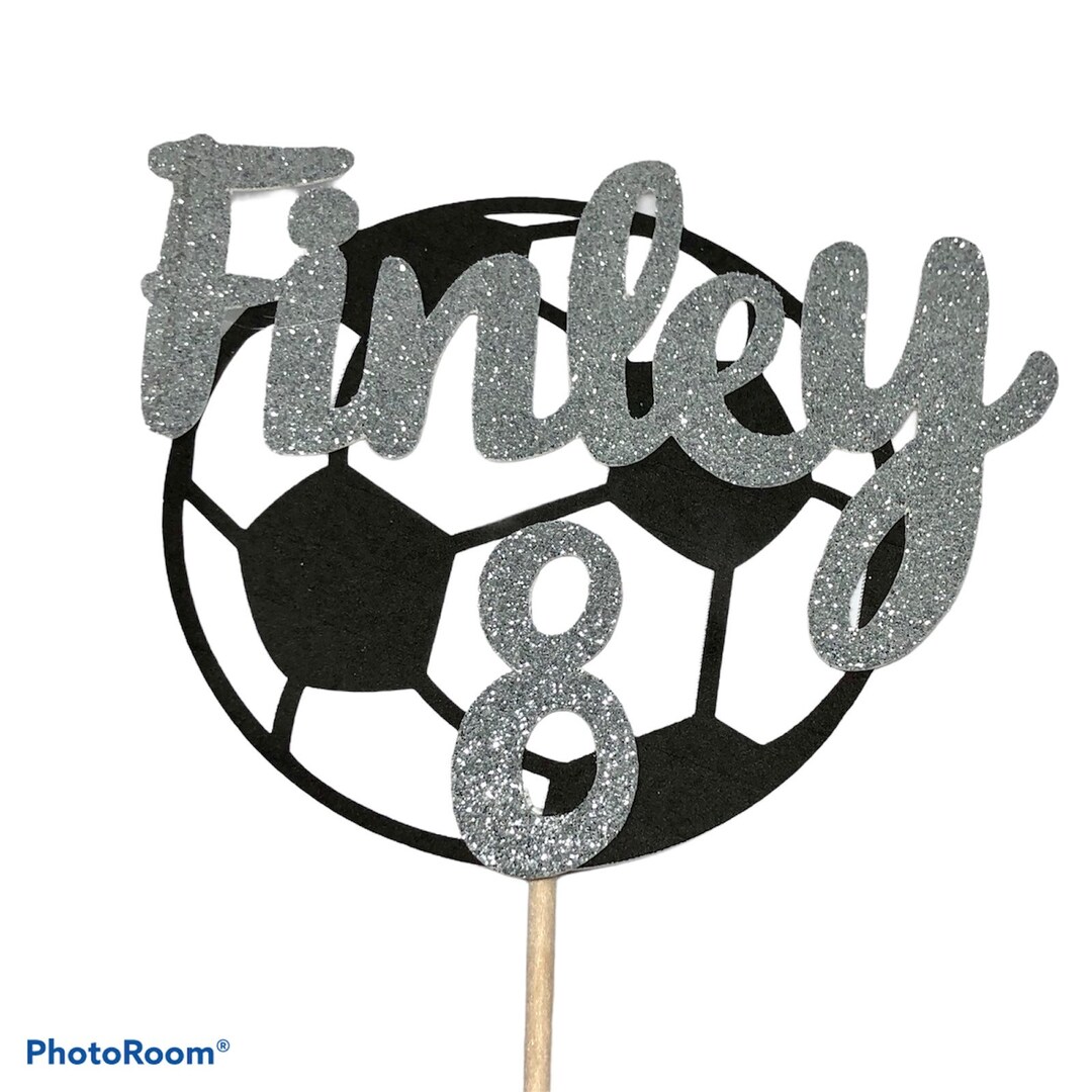 Football Personalised Cake Topper Birthday Boy Girl Custom - Etsy