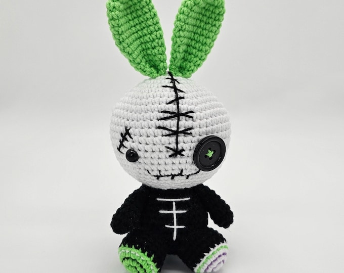 Amigurumi Green Voodoo Bunny Crochet Spooky Plush READY TO SHIP - Etsy