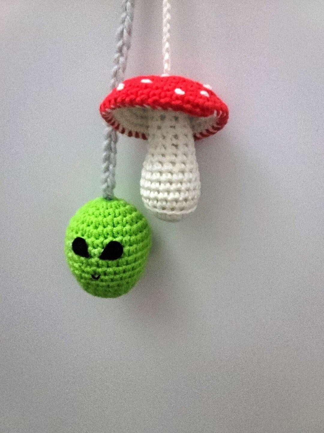 Amigurumi Alien and Mushroom Crochet Plushies | Keychains | Car ...