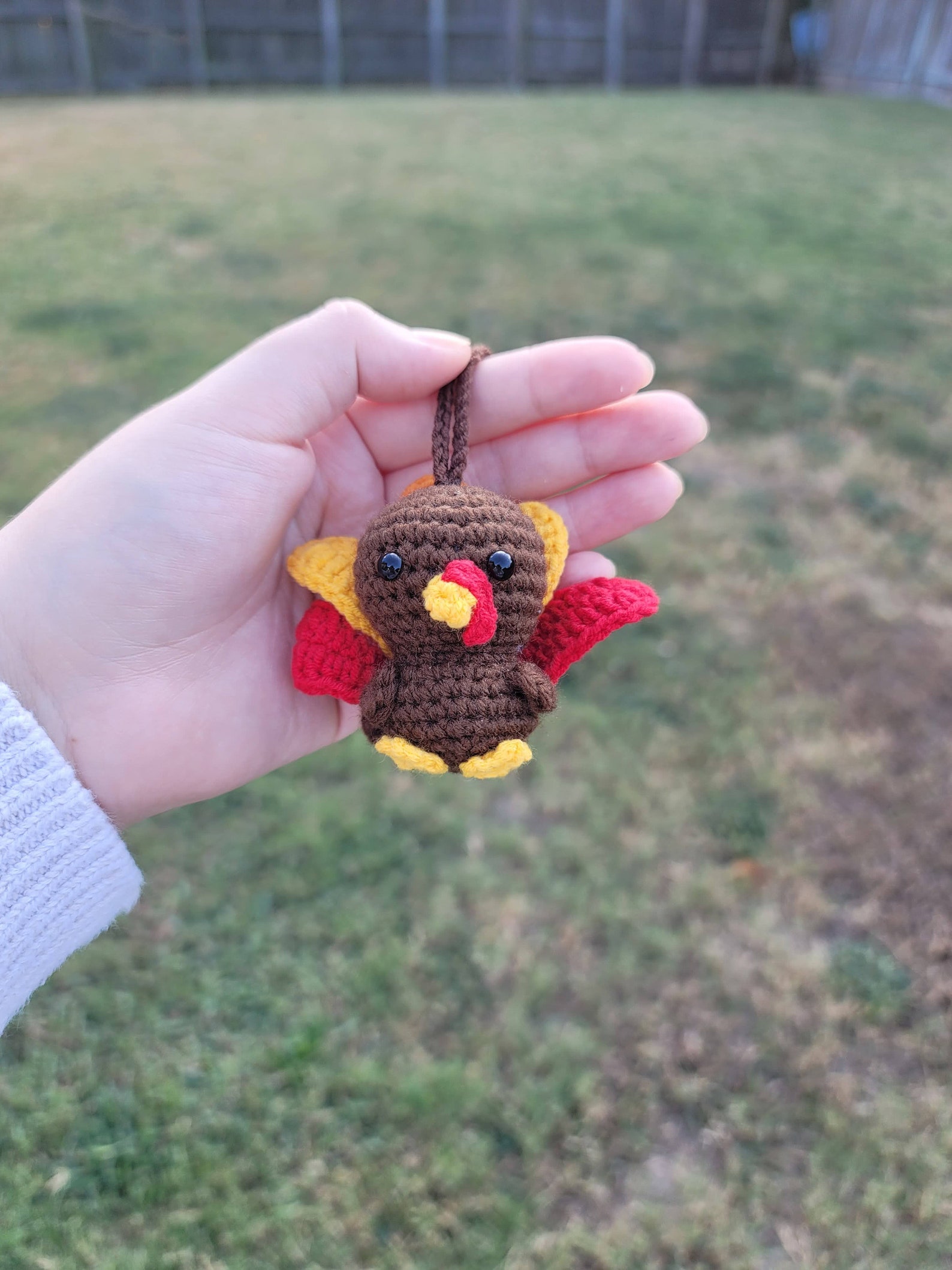 Amigurumi Fall Turkey Crochet Car Rear View Mirror Accessories MADE TO ...