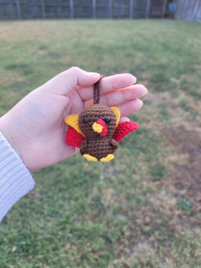Amigurumi Fall Turkey Crochet Car Rear View Mirror Accessories MADE TO ...