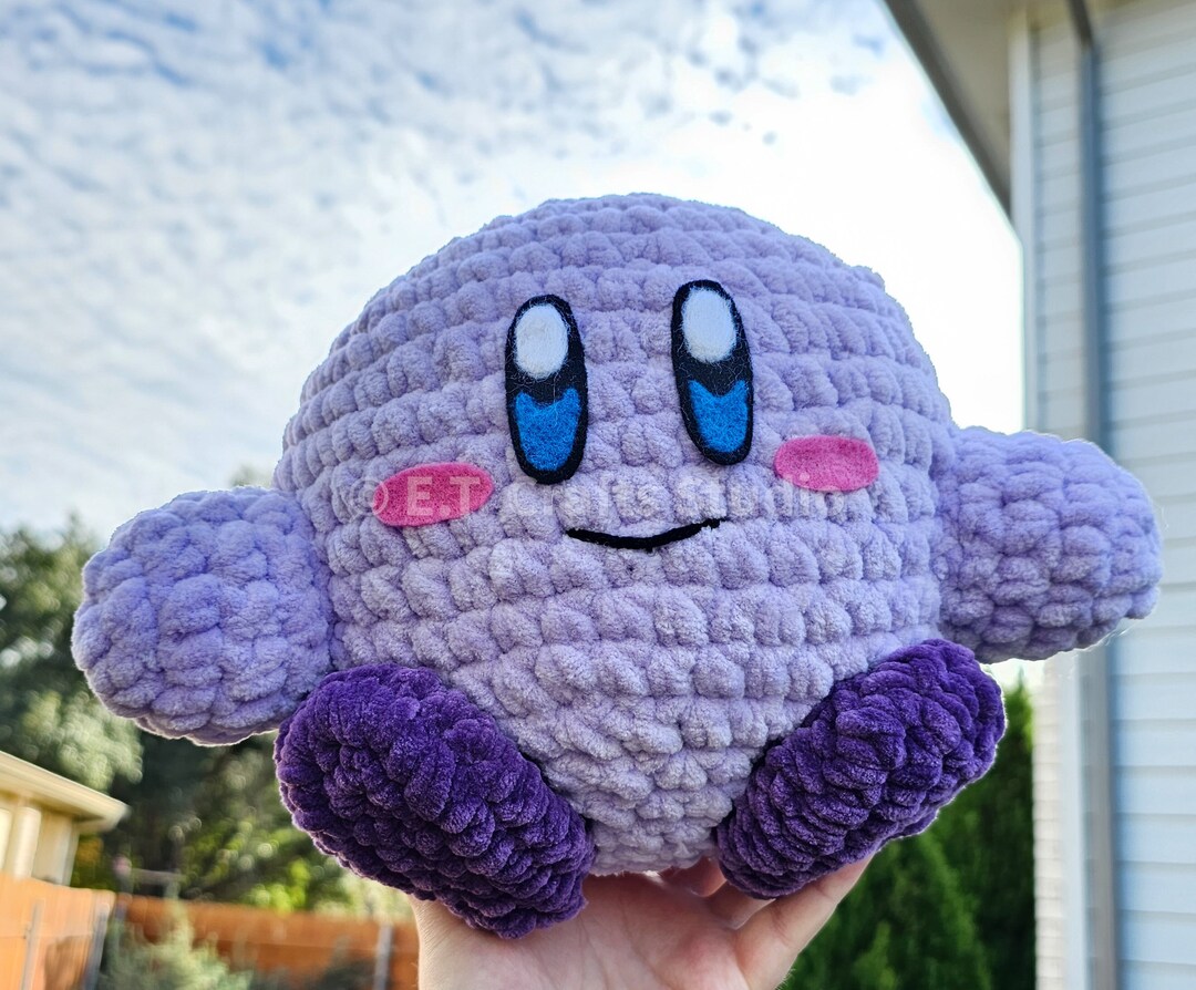 Amigurumi Cute Fluffy Big Purple Ball Crochet Stuffed Toy Plush | READY ...