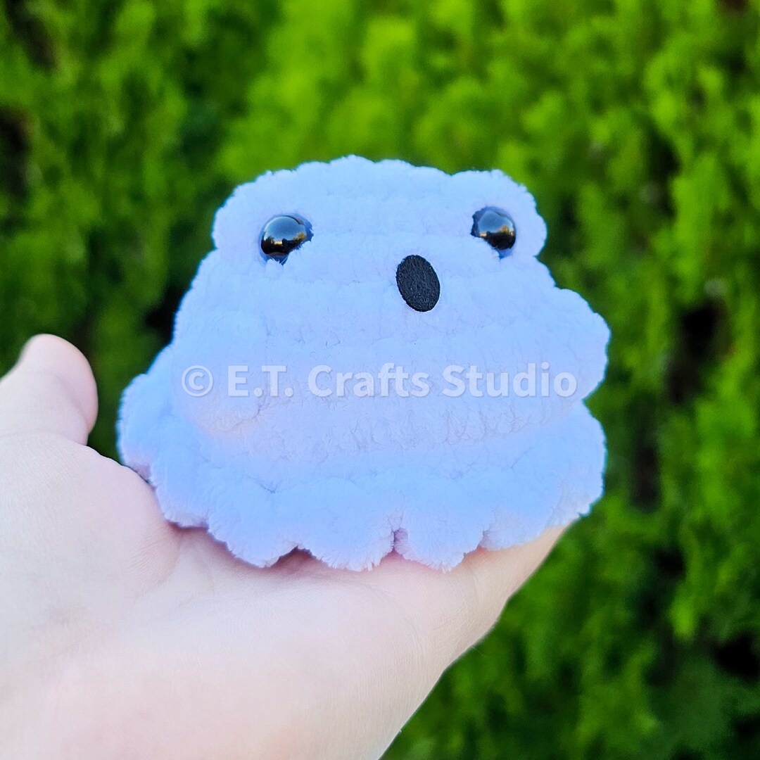 Amigurumi Cute Cheeky Ghost Toad Halloween Fall Frog Plush Doll READY ...