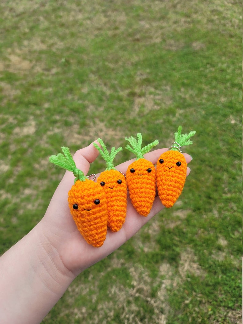 Amigurumi Cute Carrot Keychain READY TO SHIP - Etsy
