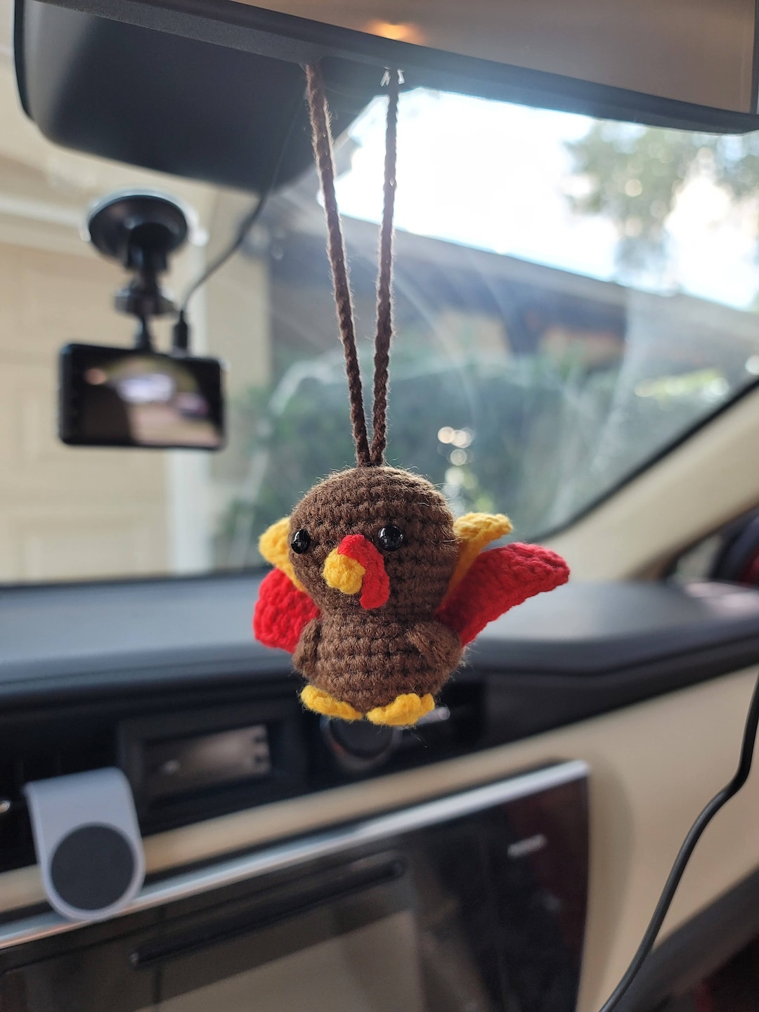 Amigurumi Fall Turkey Crochet Car Rear View Mirror Accessories MADE TO ...
