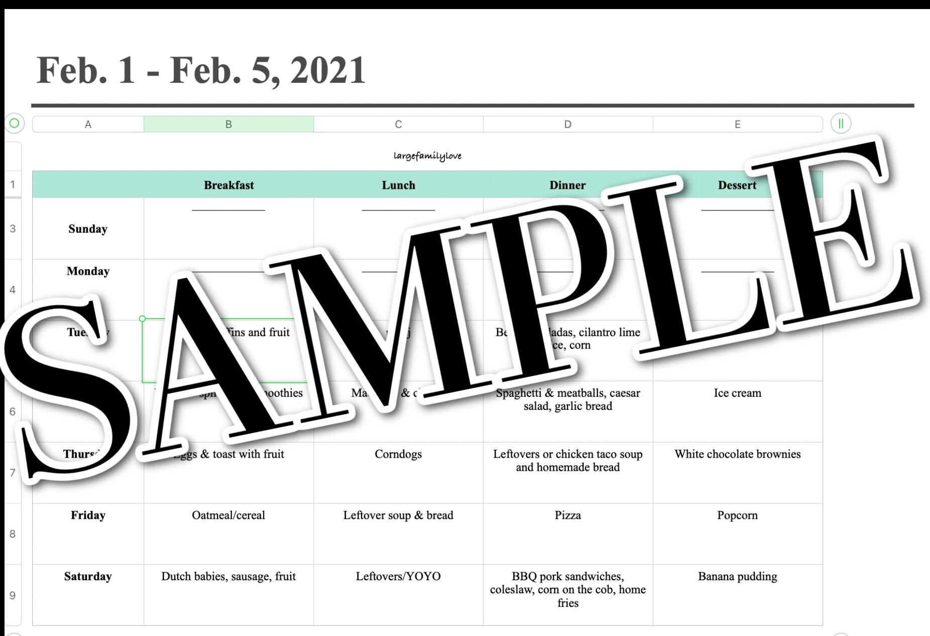 February 2022 Monthly Meal Plan an ENTIRE Month Planned | Etsy