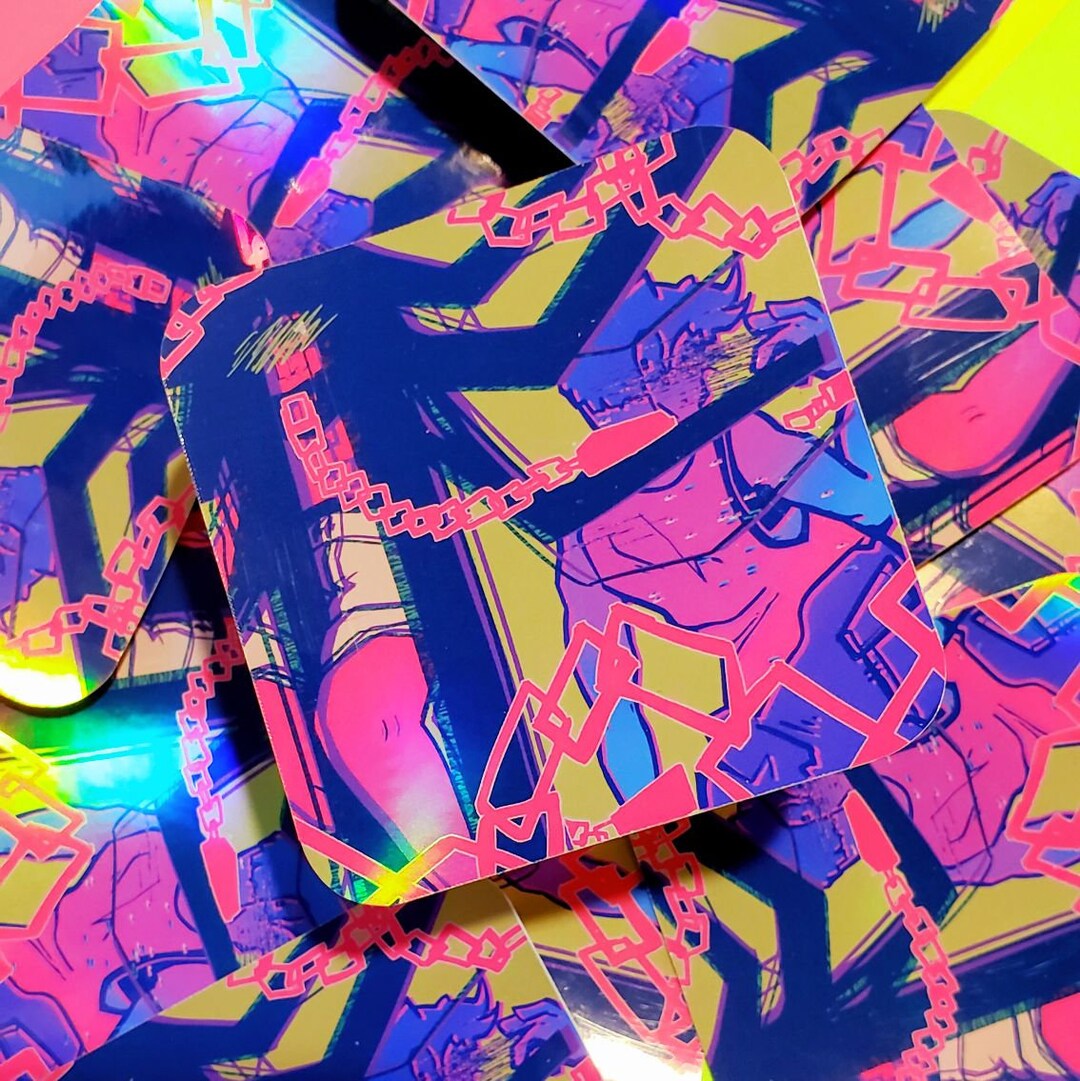 CHAINED TOGETHER Holographic Vinyl Stickers - Etsy