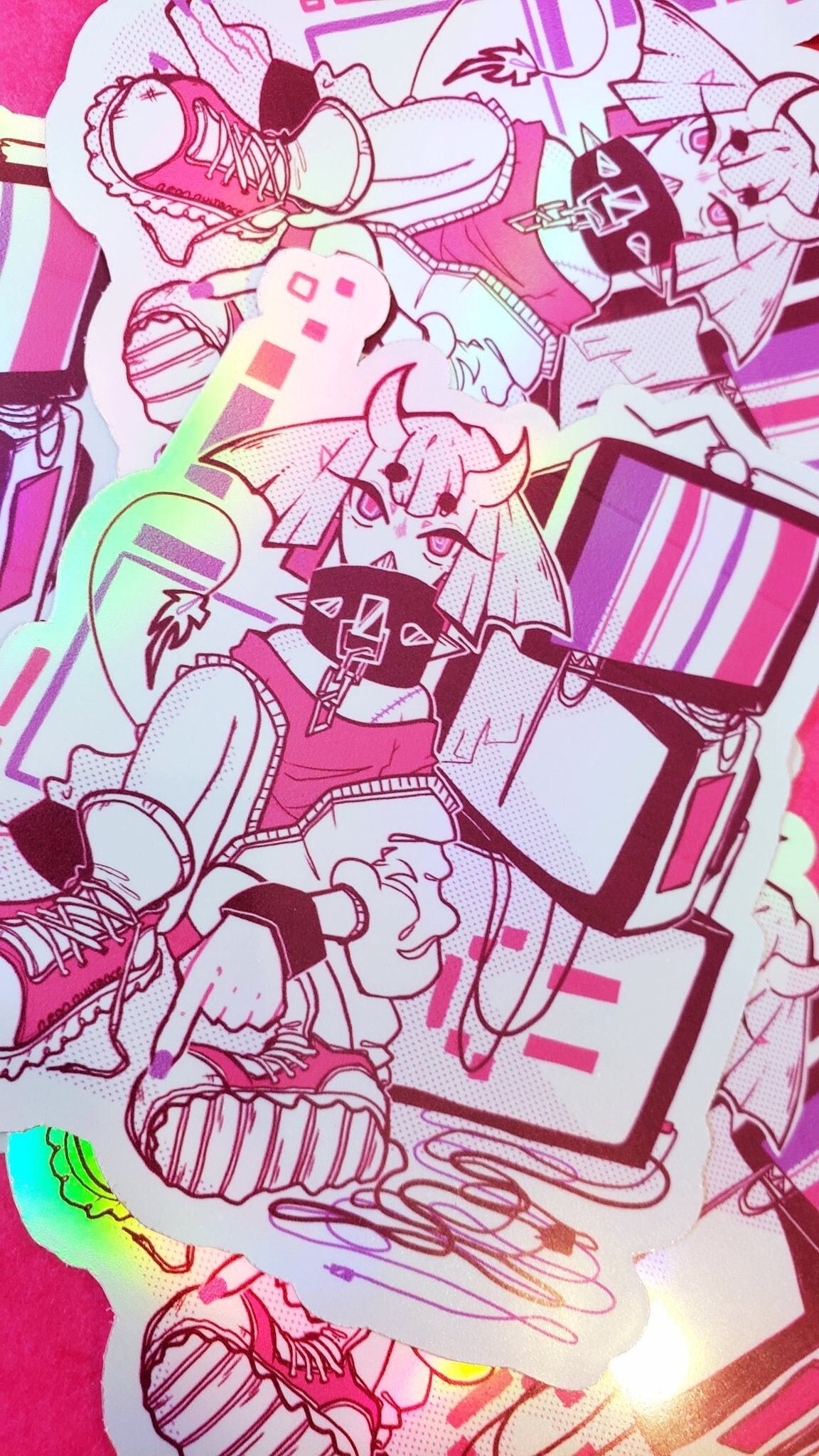 UNPLUGGED - Holographic Vinyl Stickers