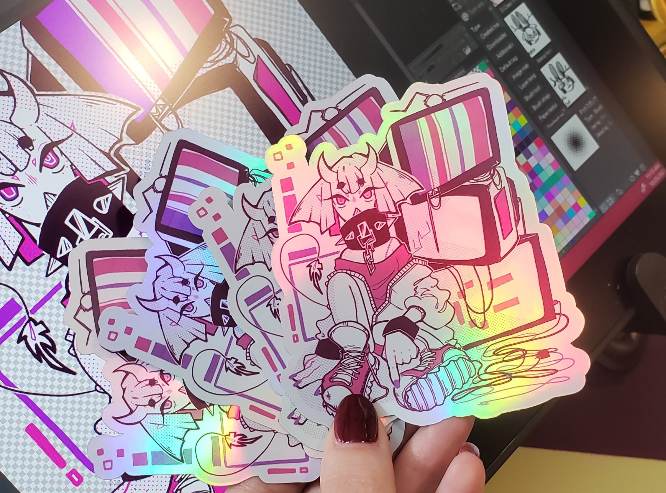 UNPLUGGED - Holographic Vinyl Stickers