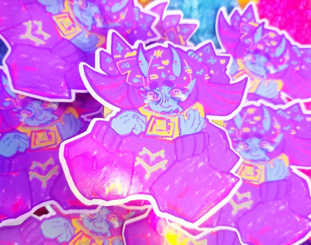 ULTRAVIOLET ORACLE || 'DEMONIZED' 3" Holographic Vinyl Stickers - Etsy