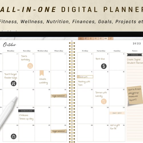 Inserts for Digital Planner Goodnotes Noteshelf Notability - Etsy