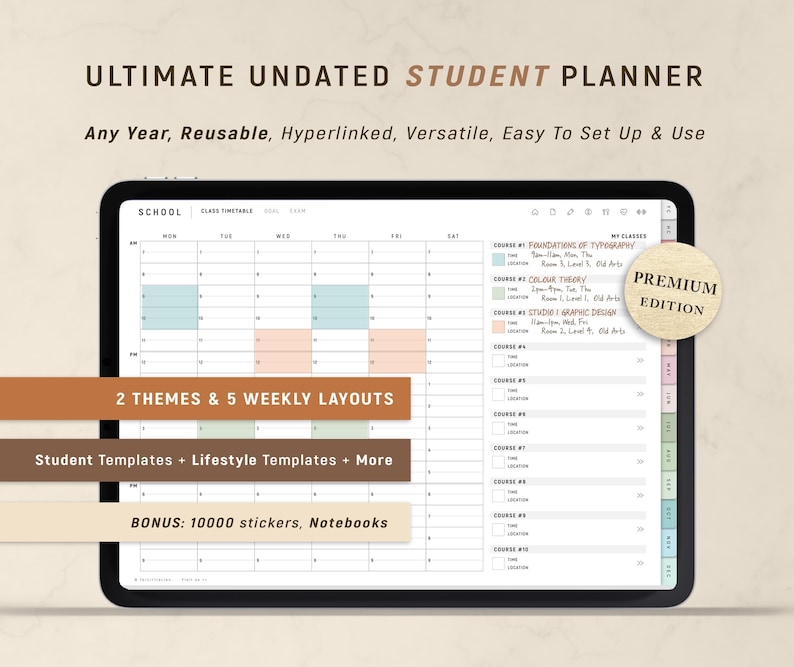 Ultimate Student Planner Goodnotes, Academic Planner, Notability ...