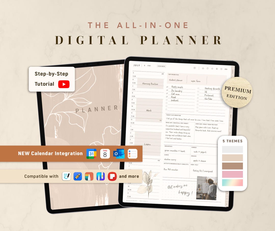 PREMIUM Custom Digital Planner | 2026 2027 & Undated - Etsy