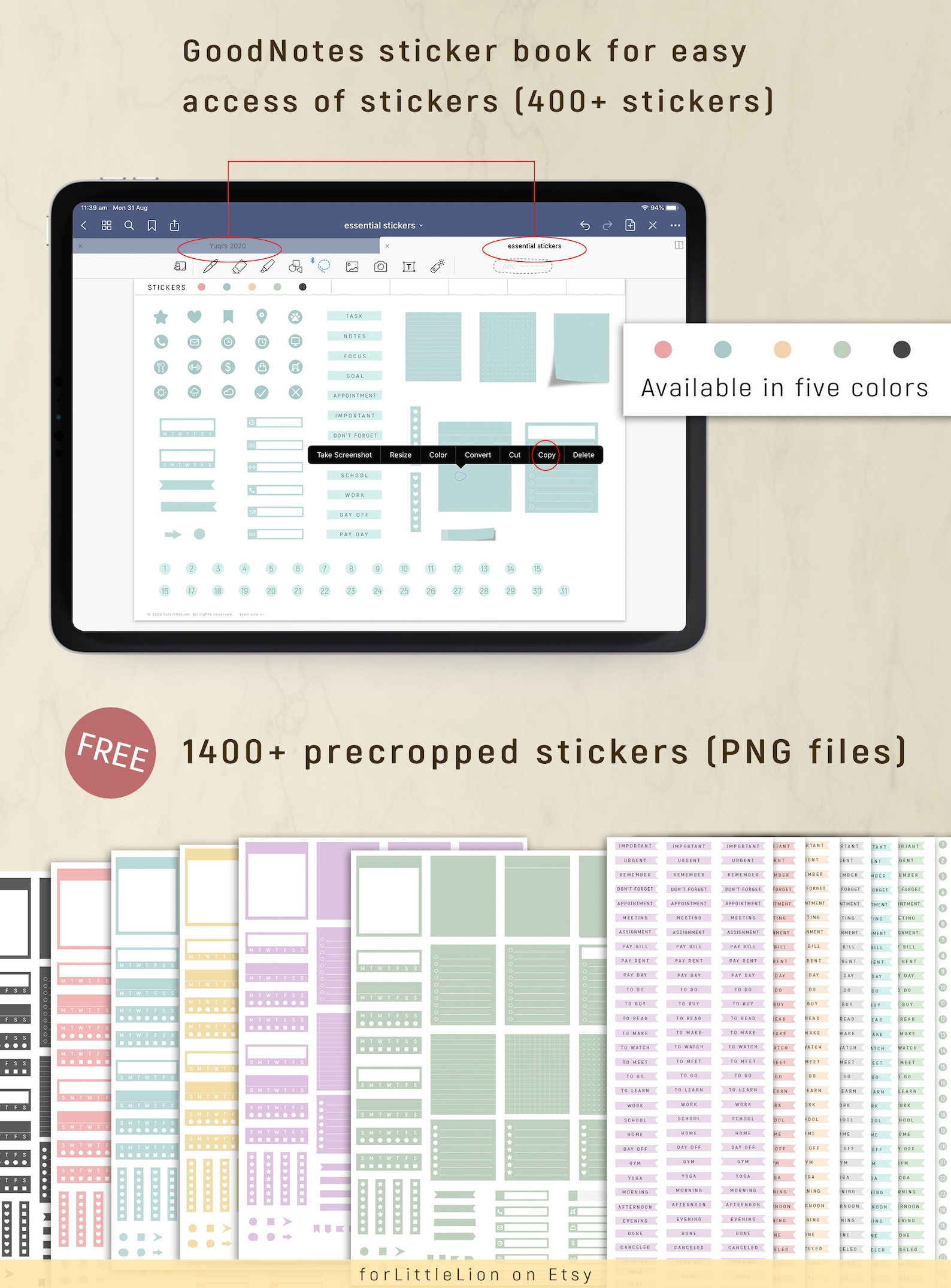 Digital Notebook Goodnotes Notability, Digital Notebook With Tab ...