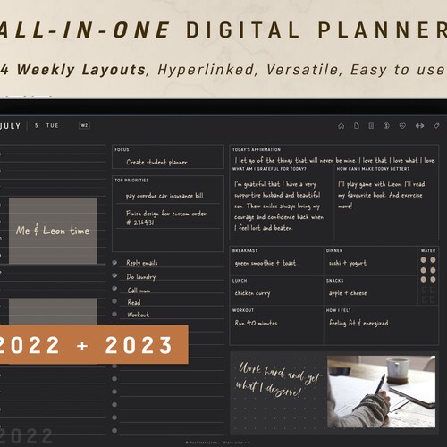 Neutral Daily Digital Planner Printable Planner ipad | Etsy